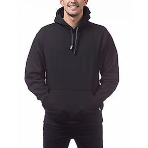 Pro Club Men's Heavyweight Pullover Hoodie (13oz), Black, X-Large