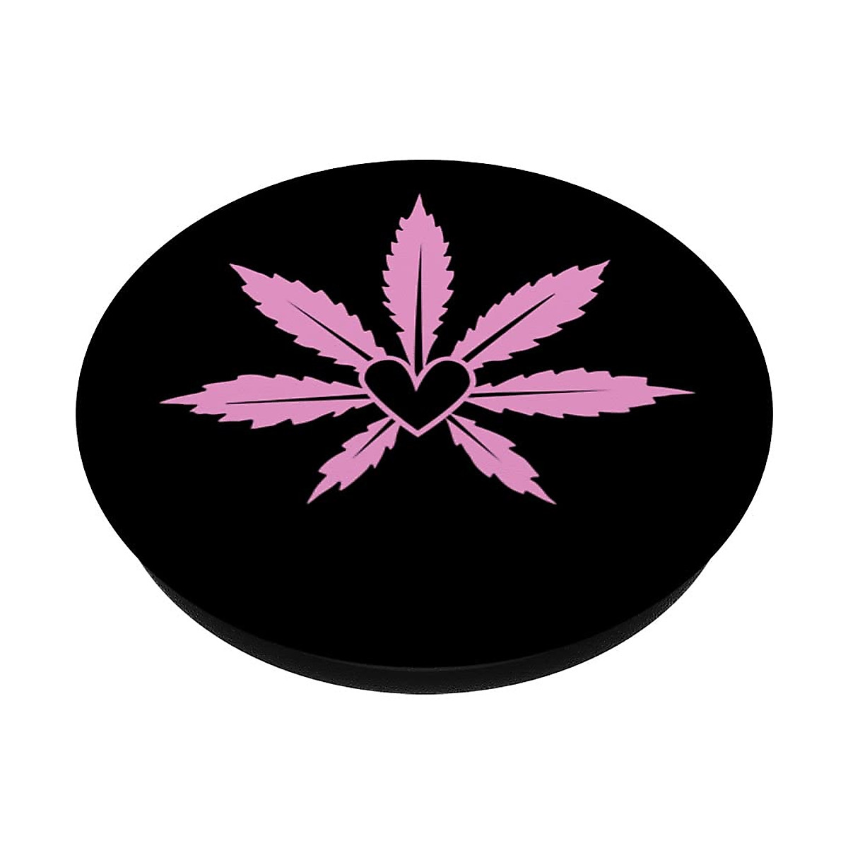 Pink Marijuana Pot Leaf CBD Cannabis Women's Weed Cute PopSockets Swappable PopGrip