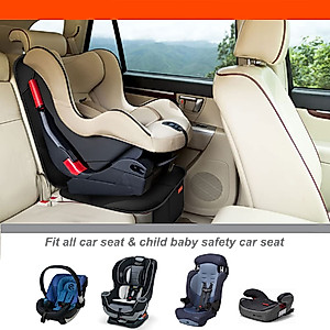 Luckybay Car Seat Protector, 1 Pack Kids Seats Protector XL Size with Thickest Padding and Non-Slip Backing, 2 Mesh Pockets, Durable, Waterproof 600D Fabric, PVC Leather for Baby, Kids, Pet (1 Pack..)