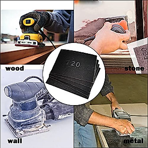 SCOTTCHEN Sanding Mesh 1/4 Sheet (12pcs) 5.5" x 4.5" for Palm Sanders Sheets 120 Grit