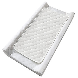 Bamboo Changing Pad Liners, Quilted Thick Ultra Soft Waterproof Changing Table Cover Liners, Washable Reusable Portable Diaper Change Mat, 27" x 13", 3 Pack Set (White)