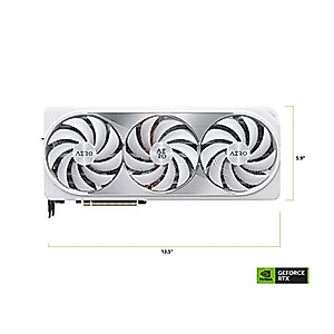 Gigabyte GV-N4080AERO OC-16GD GeForce RTX 4080 16GB AERO OC Graphics Card, 3X WINDFORCE Fans, 16GB 256-bit GDDR6X, Video Card