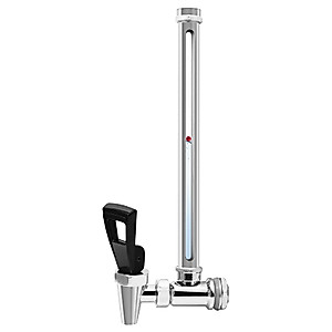 Stainless Steel Sight Glass Spigot with Clear View Water Level. 7''Sight Glass Compatible with Travel Berkey and Big Berkey System