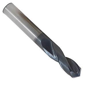 Wkstool Φ4mm,Micro Solid Carbide Twist Drill Bits,Straight Shank,TiAlN Coated,Metric,for Stainless Steel,Alloy and Hard Steel (Ø4mm -25mm Flute Length-50mm Full Length, for Steel)