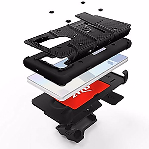 ZIZO Bolt Series for LG Stylo 6 Case with Screen Protector Kickstand Holster Lanyard - Black & Black