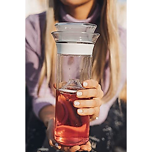 Savino | Glass Wine Saving Carafe | Clear | 750ml | For Non-Sparking Wines | Luxury Glass Wine Preserver | Dishwasher Safe & Shatterproof | Fresh Up to 7 Days | Wine Saver | Wedding Gift