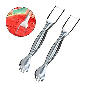 Watermelon Cutter With Integrated Fork Versatile Stainless Steel Fruit Cutter Practical Watermelon Slicer For Picnics