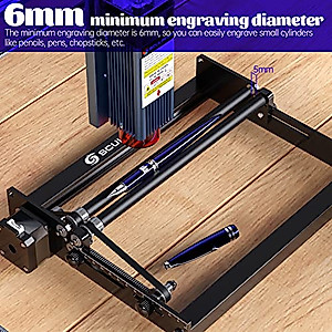 SCULPFUN Laser Rotary Roller, Laser Engraver Aluminum Y-axis Rotary Roller Engraving Module for Engraving Cylindrical Objects Cans, Compatible with Most Engraving Machines