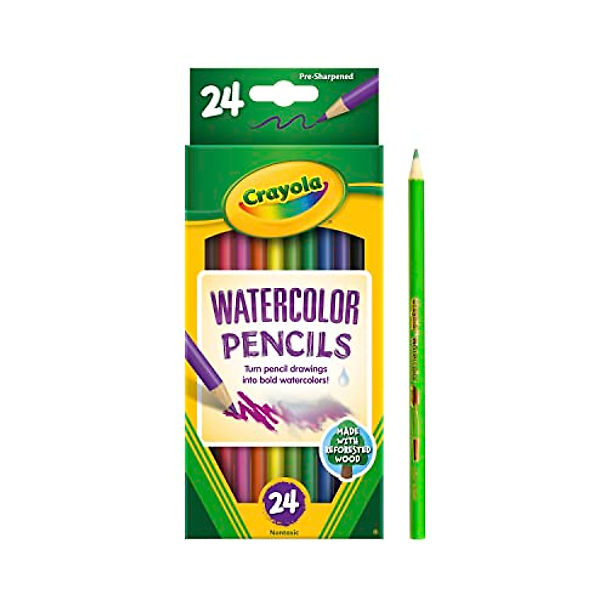 Crayola 24ct Watercolor Colored Pencils, Watercolor Paint Alternative, Craft Supplies