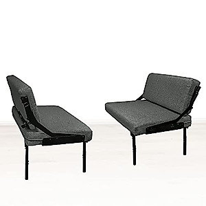 RecPro 38" Wall Mount Rollover Dinette Booth with Adjustable Legs (Fossil)
