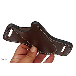 Ottoza Leather Knife Sheath for Belt Cross Draw Knife Sheath Leather Pocket Knife Sheath Leather Folding Knife Sheath 5 inch Knife Sheath Pocket Knife Holster Pocket Knife Holder TOP Grain Leather 71