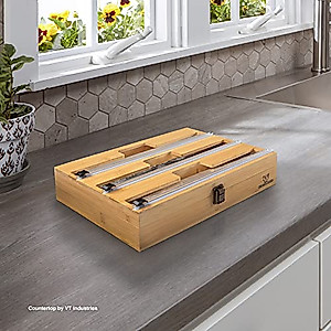 The Happy Hootie Foil and Plastic Wrap Dispenser for Kitchen Organization and Storage. Great for Kitchen Organization and Storage. Compatible with 12 inch Rolls.