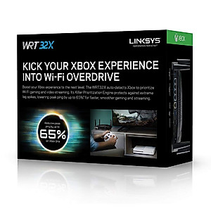 Linksys WRT Gaming WiFi Router Optimized for Xbox, Killer Prioritization Engine to Reduce Peak Ping and Latency, Dual Band, 4 Gigabit Ports, AC3200 (WRT32XB)
