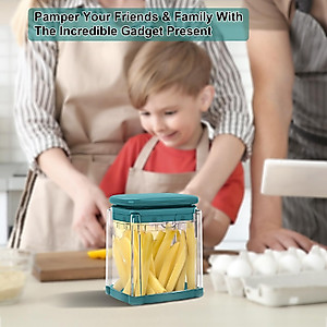 French Fry Cutter, Solucky Potato Onion Cutter, Professional Homestyle Vegetable Chopper Dicer, Great for Potatoes Carrots Cucumbers Zucchini Peppers 3/8 inch Blade(Only 1 Blade)