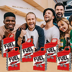 24PCS Race Car Fuel Can Treat Boxes Racing Birthday Party Supplies Black And White Checkered Flag Party Boxes Racing Popcorn Candy Cookie Container for Wedding Bridal Baby Shower Party Favor Decor