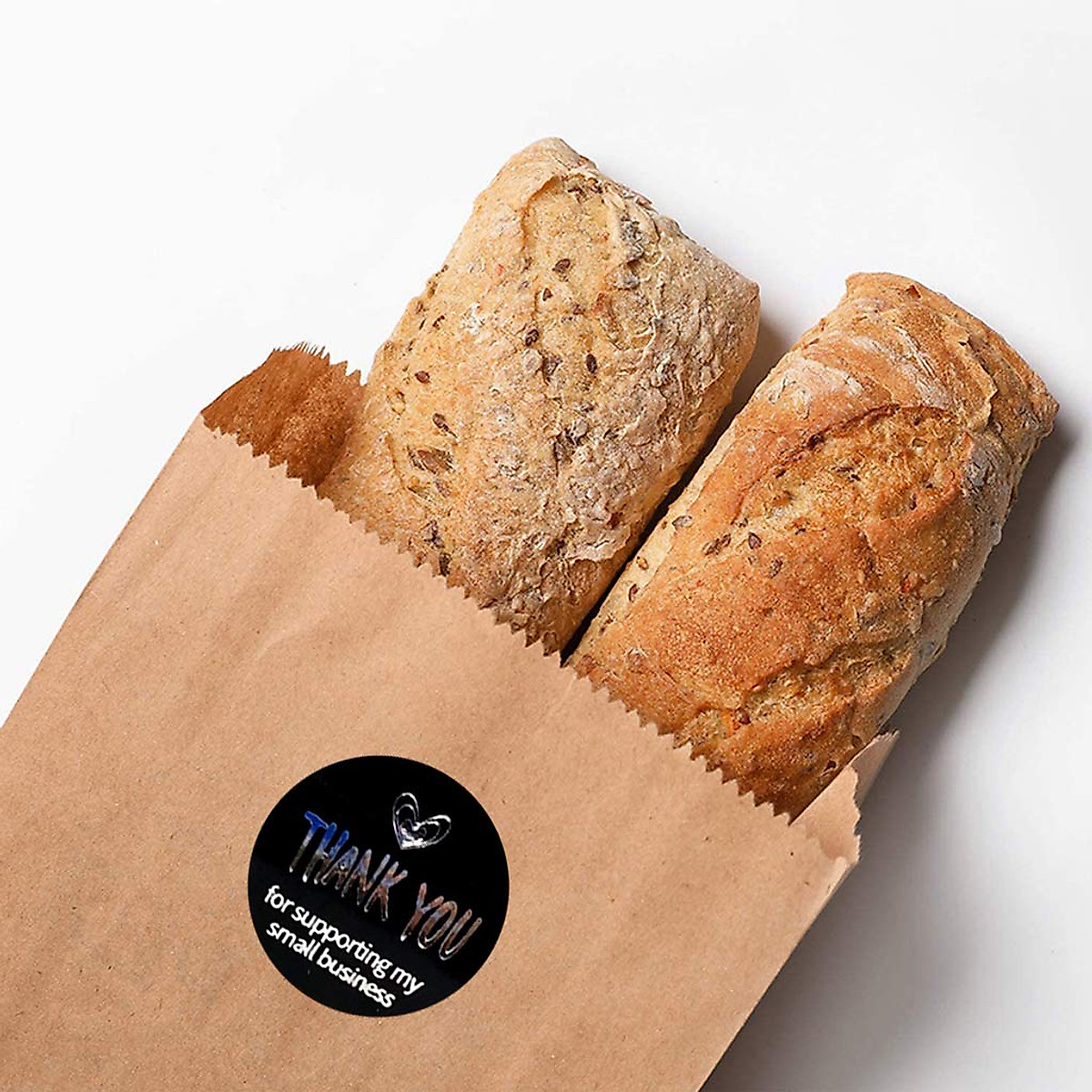 LIANXUE 500pcs Thank You for Supporting My Small Business Stickers Bronzing Seal Label for Wedding Gift Baking Package Envelope Stationery Sticker