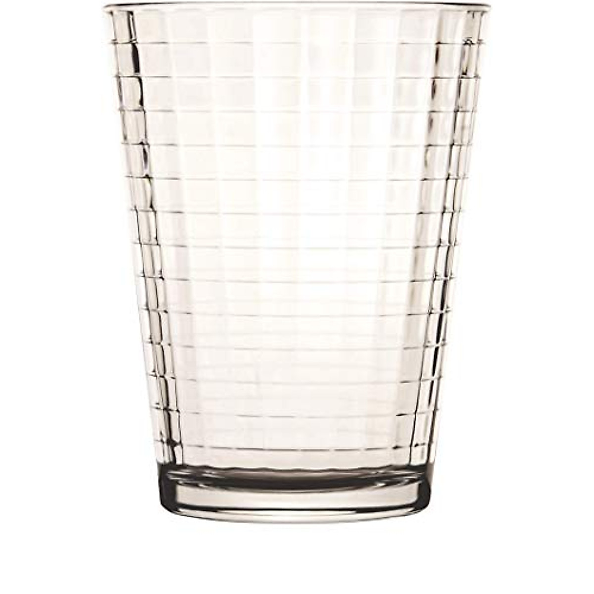 Circleware Matrix Juice Drinking Glasses, 4 piece Set, Heavy Base Tumbler Beverage Ice Tea Cups, Home & Kitchen Entertainment Glassware for Water, Milk, Beer, Whiskey Bar Decor, 7 oz, Clear