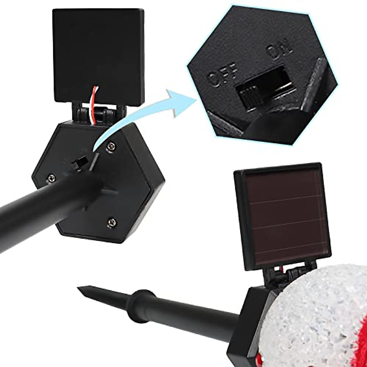 X-Boyouth Solar Snowman Lights Decorations 2Pcs Outdoor Snowman Stanta Ornament Landscape Pathway for Patio Yard Garden Lawn Decor, Solar Powered Party Indoor Holiday Gifts