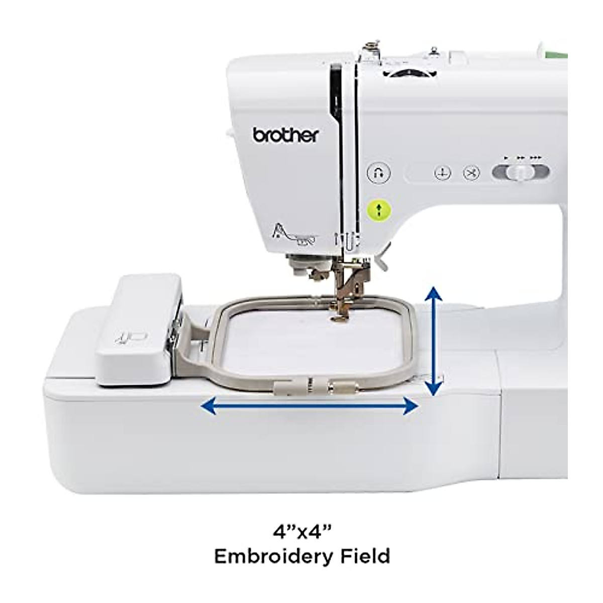 Brother LB5000 Sewing and Embroidery Machine, 80 Built-in Designs, 103 Built-in Stitches, Computerized, 4" x 4" Hoop Area, 3.7" LCD Touchscreen Display, 7 Included Feet