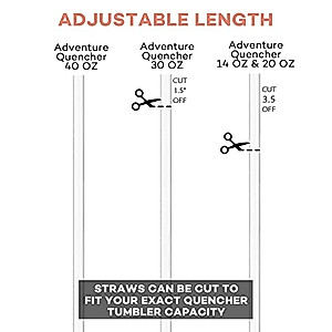 6-Pack Replacement Straw for Stanley Cup Adventure Travel Tumbler 40 oz 30 oz 20 oz Quencher, Accessories Straws for Stanley 40 oz Tumbler with Handle