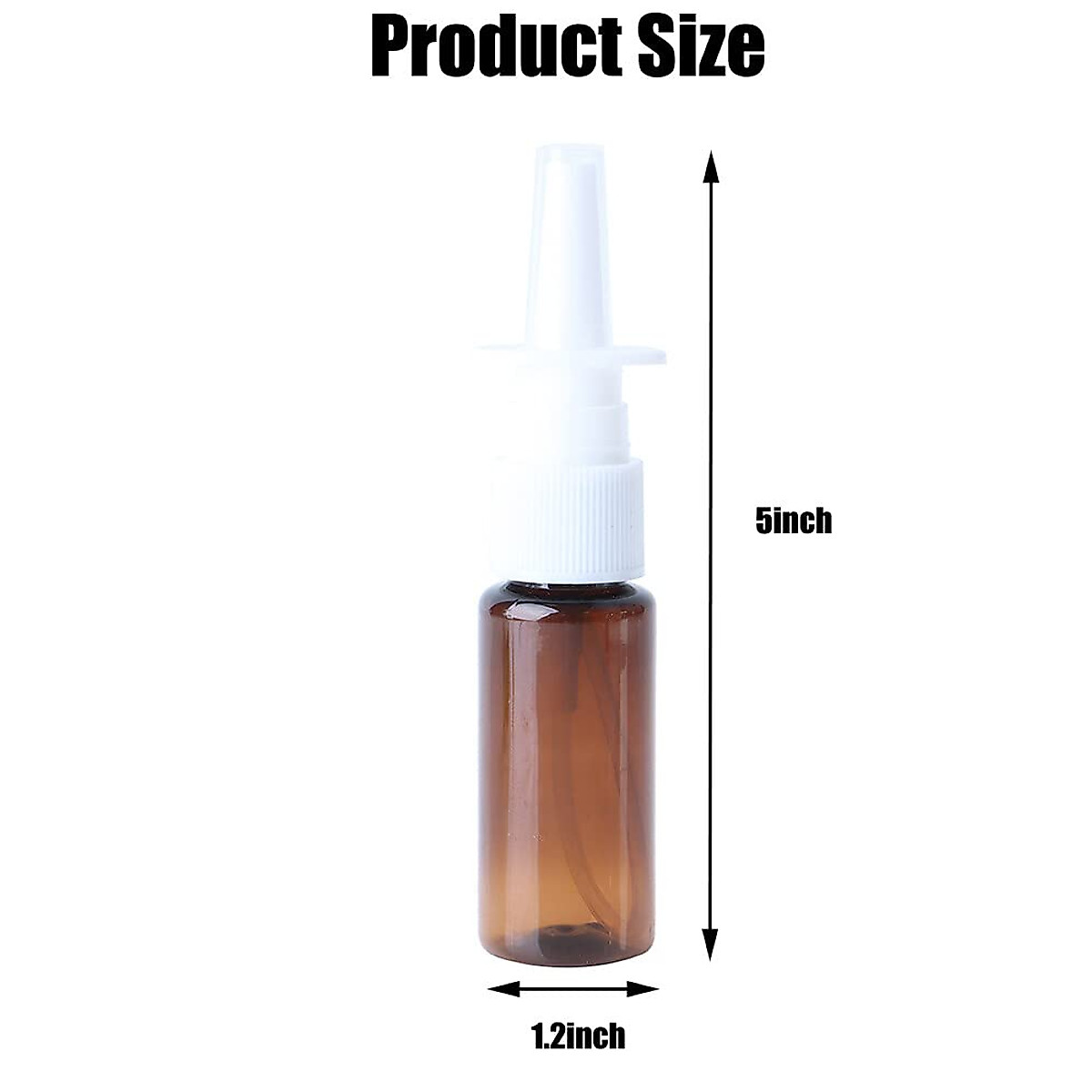 6PCS 30ml Amber Glass Nasal Sprayers Refillable Fine Mist Sprayer Makeup Water Travel Containers Vials Nose Spray Bottles for Saline Wash Applications