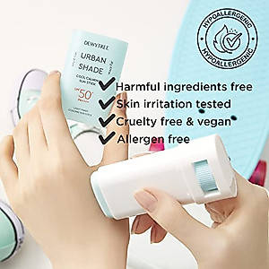DEWYTREE Urban Shade Cool Calming Sun Stick SPF 50+ Pa++++ - Face & Body Sun Protection Sunscreen for Sensitive Skin - Calming & Moisturizing - Water Resistant, 20 g (0.70 oz)