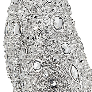 Studio 55D Sitting Leopard 16" High Silver Sculpture