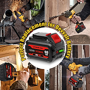 DSANKE DCB606 20V/60V 9.6Ah Lithium Battery Replace for DeWalt 60V Battery Compatible with DeWalt DCB606 DCB612 DCB606-2 DCB609 DCB609-2 DCB204 DCB205 DCB206 20V/60V/120V MAX Cordless Power Tools