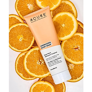Acure Energizing Body Wash | 100% Vegan | With Watermelon Seed Oil, Mandarin Orange, Argan Oil and Aloe Vera - 8 oz