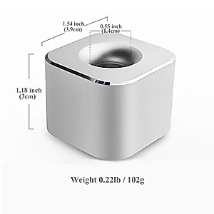 Coideal Silver Pen Stand Holder Aluminum, Mini Toothbrush Stand Base Single Hole for Fountain Pen, Office