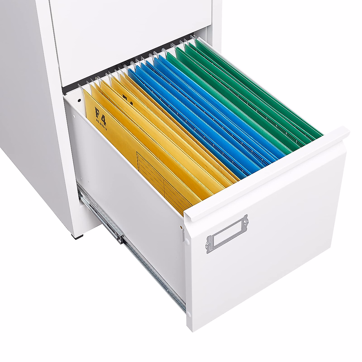 AFAIF 4 Drawer File Cabinet with Lock, Office File Cabinets for Home Office,18" Deep Metal Narrow Vertical Filing Cabinet, White File Cabinet Office Storage Cabinet Organizer fits Letter/Legal Size