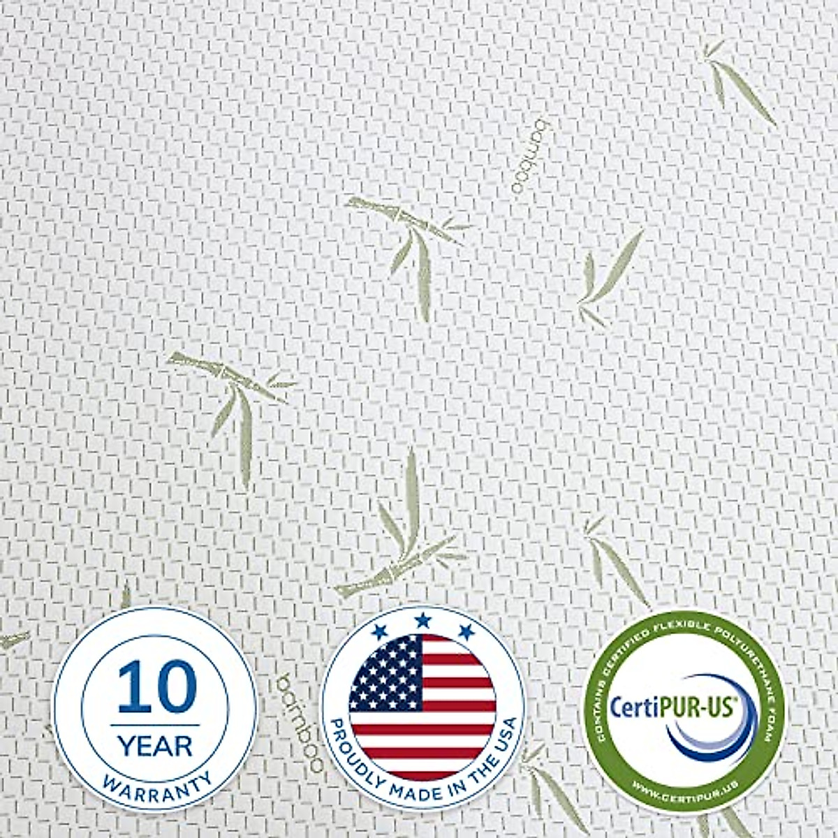 FONTOI Queen Size Mattress in a Box, 10 inch Bed Mattresses Made in USA with Breathable Bamboo Cover, Cooling Gel Green Tea Memory Foam, Medium Firm (10IN-MDR-Queen)