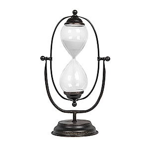 Decorative Metal & Glass Thirty Minute Hourglass