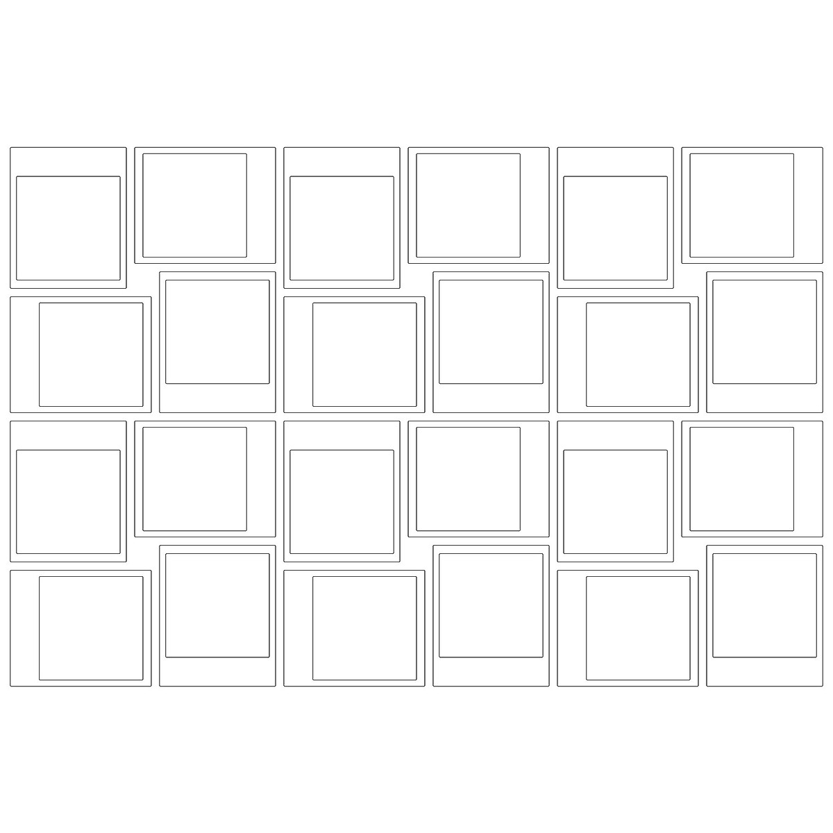 WallPops WPK2452 Snapshot Frames Wall Art Kit, White & Off-White, 3.46" x 12.63"