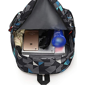 Smile Luminous Backpack DJ Music Bracelet for Kids Christmas Gift, Fashion Laptop Backpack Schoolbag Daypack for Travel Outdoor Rucksack, Black