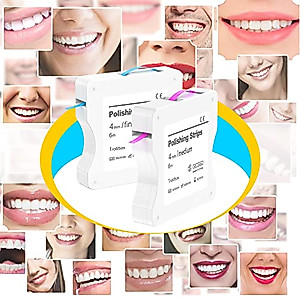 AISEELY Dental Polishing Strips, 6m/Rolls/Box Tooth Sandpaper 4mm Thickness Teeth Whitening Strips Resin Tooth Interdental Grinding Tool, Blue