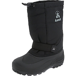 Kamik Kids Rocket Insulated Winter Boots,Black,5