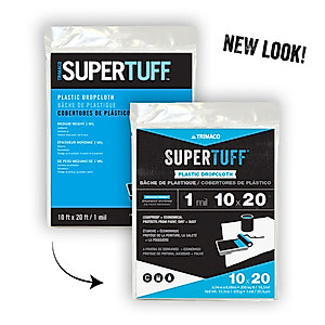 Trimaco 03306 SuperTuff Plastic Drop Cloth, 10-feet x 20-feet