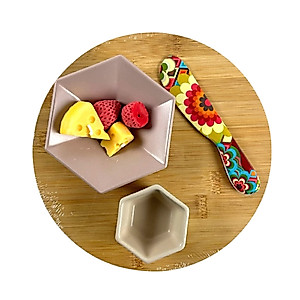 (Set of 12) 9" Round Bulk Plain Bamboo Cutting Board, Placemat | For Customized, Personalized Engraving Purpose | Wholesale Premium Bamboo Board