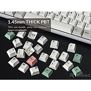 Ranked Dye Sublimation Premium Keycap Set | 1.45 mm Thick PBT | Cherry Profile for Custom Mechanical Keyboard (9009, 169 Keys)