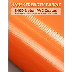 BLUEWING 32in Sea Anchor Drift Sock 840D Nylon Parachute Fishing Drogue for Marine Boat/Jet Ski/Sail, Orange