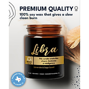 Libra Candle Zodiac, Libra Birthday Gifts for Women & Men, Gifts for A Libra Gifts for Women Zodiac Candles, Astrology Gifts for Women, Zodiac Gifts for Women, Zodiac Sign Gifts for Astrology Lovers