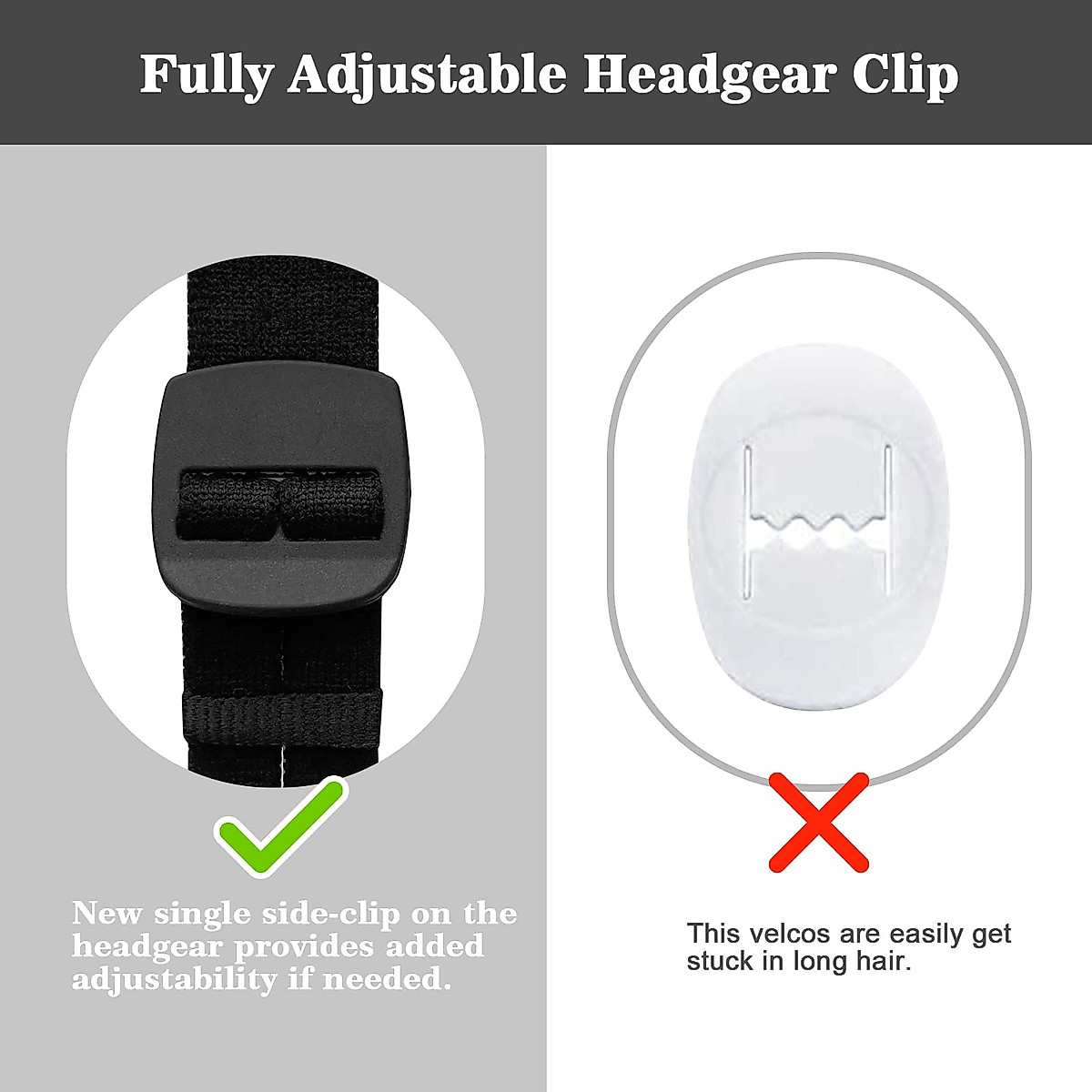 Airfit N30 P10 Headgear Straps Fully Adjustable CPAP Replacement Supplies Upgraded Headgear Straps for Resmed Airfit P10 N30 Airsense 10 Nasal Pillow Mask - 2 Pack Black