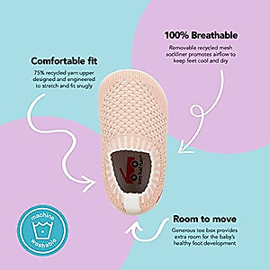 See Kai Run Baby Knit - Slip-On First Walker Shoes for Infants, Pink, Infant 4