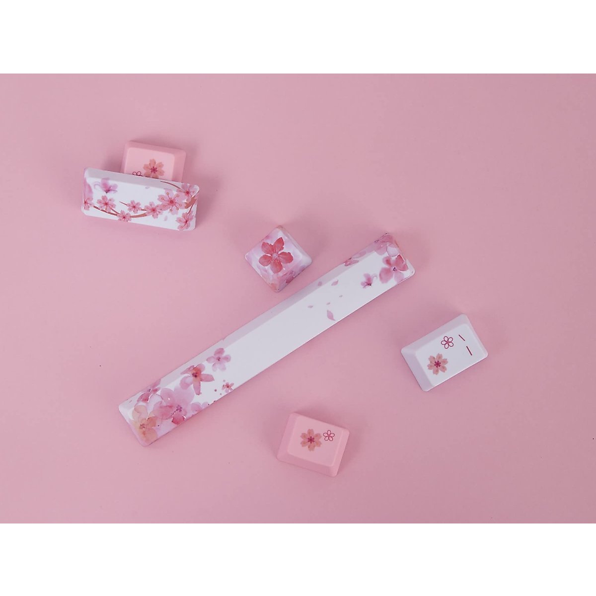 ZMX Cherry Blossom 61 Mechanical Keyboard,Hot Swappable 60％Compact Mechanical 5.0Bluetooth/Type-C Wired Dual-Mode RGB Backlit Dye-Sublimation PBT Keycap Gaming Keyboard(Black Switch, Pink)