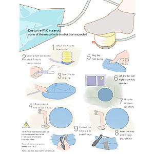 Timberbrother 75cm Exercise Ball Chair with Resistance Bands Workout Poster 16.5”x 22.4”,Stability Ball Base for Gym and Home Exercise (Black with Ring & Bands)