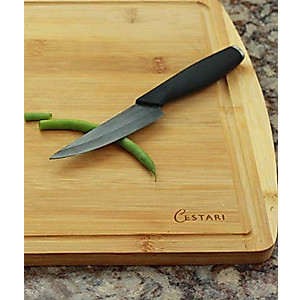 Advanced Ceramic Paring Knife - 4 Inch Blade Never Needs Sharpening - Premium Kitchen Knife with Sheath and Magnetic Gift Box - Black Mirror Finish