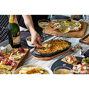 Ooni Cast Iron Grizzler Plate - Griddle Cast Iron Pan - Cast Iron Cookware with Removable Handle - Cast Iron Griddle - Pre-Seasoned Oven Safe