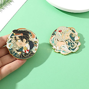 Ealipoi Anime Toilet Bound Hanako Kun Brooch Yashiro Nene Pins Hanako kun Brooches Metal Pendant Cosplay Gift for Women (straight)