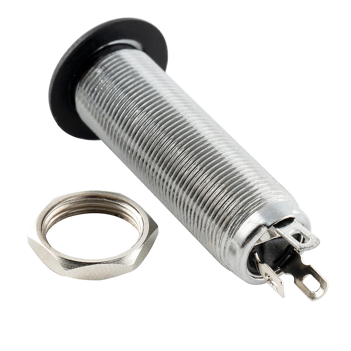 Musiclily Pro 1/4" Metal Mono Guitar Bass Barrel Output Jack Input Plug Sockets for Electric Guitar, Black